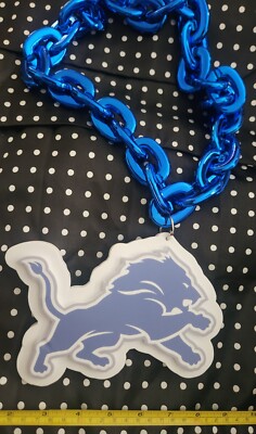 Detroit Lions Oversized NFL Fan Chain Necklace Foam | eBay
