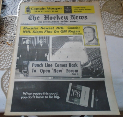 The Hockey News November 9 1968 Montreal Forum / Rogie Vachon | eBay