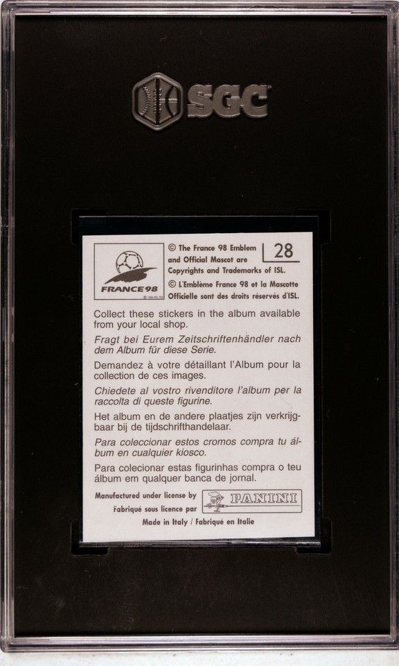 Panini Soccer Sticker Ronaldo R9 #28 World Cup France 98 1998 SGC 6,5 ...