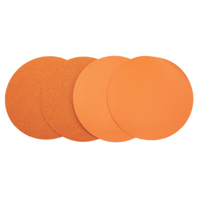 6” Premium Ceramic Grain Orange PSA Discs, No Hole, Self Adhesive Back ...