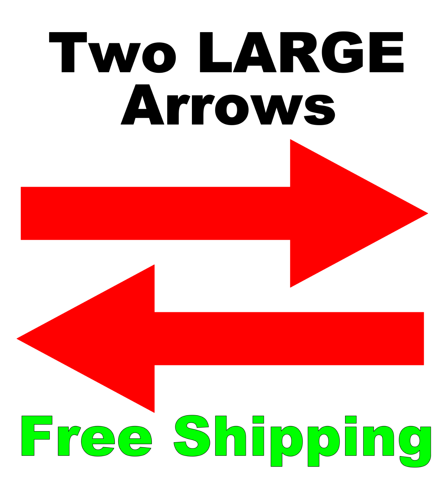 2 LARGE Directional Arrows Vinyl Decals Sign Rider Realtor Auction ...