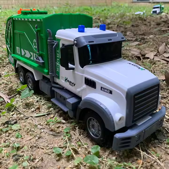 Remote Control Garbage Truck with Lights Sounds RC Sanitation Vehicle ...
