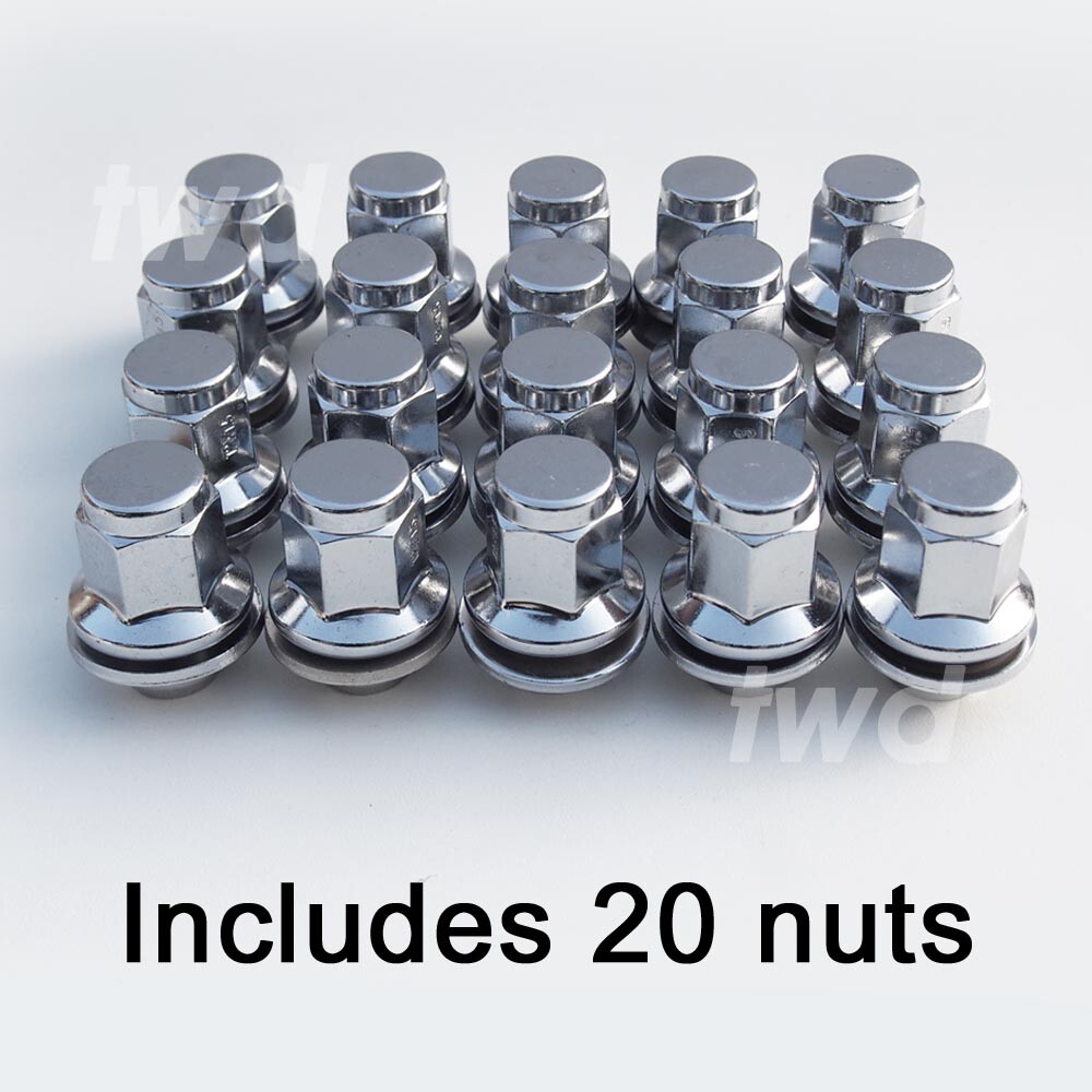 20x ALLOY WHEEL NUTS JAGUAR XF XF-R XE (M12X1.5) CHROME LUG BOLT STUD ...