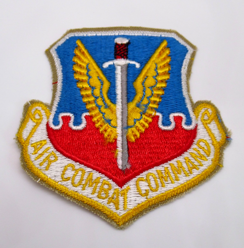 USAF Patch Air Combat Command Shield Emblem Vintage Sew On | eBay
