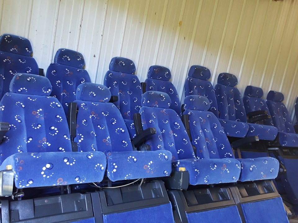 Prevost Bus Coach Seats. Reclining Pair w/headrest/armrest | eBay