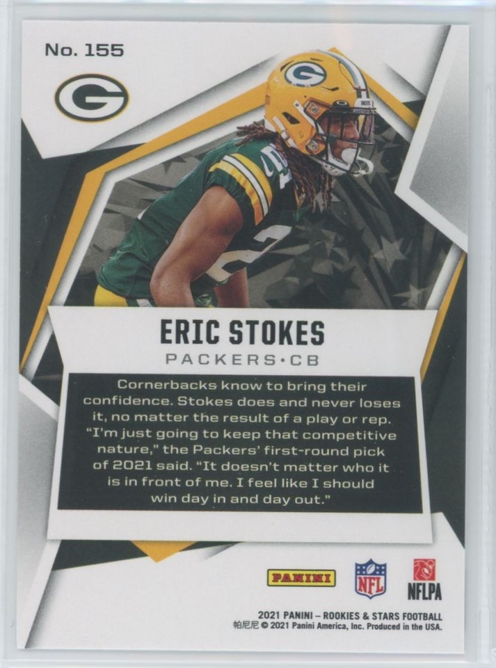 2021 Rookies & Stars Eric Stokes RC Green Bay Packers #155 | eBay