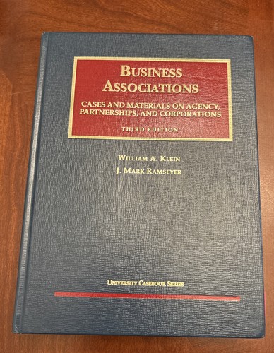 University Casebook Series: Business Associations Hardcover Law Book ...