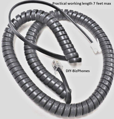 Mangan (Black) 12Ft Siemens Phone Handset Cord OptiSet E Basic Standard ...
