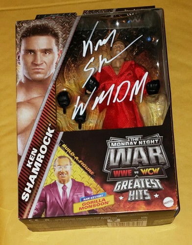 KEN SHAMROCK signed wwe elite figure , wwe, aew, ecw | eBay