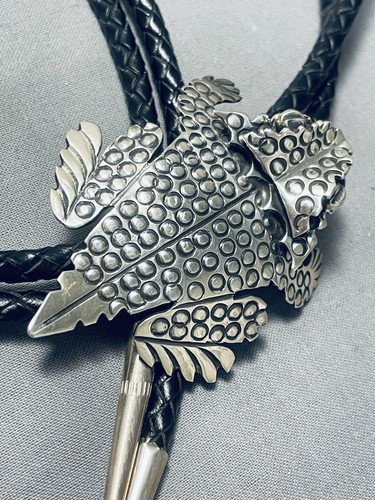 MAGNIFICENT NAVAJO STERLING SILVER TOAD SIGNED BEN BENALLY BOLO | eBay