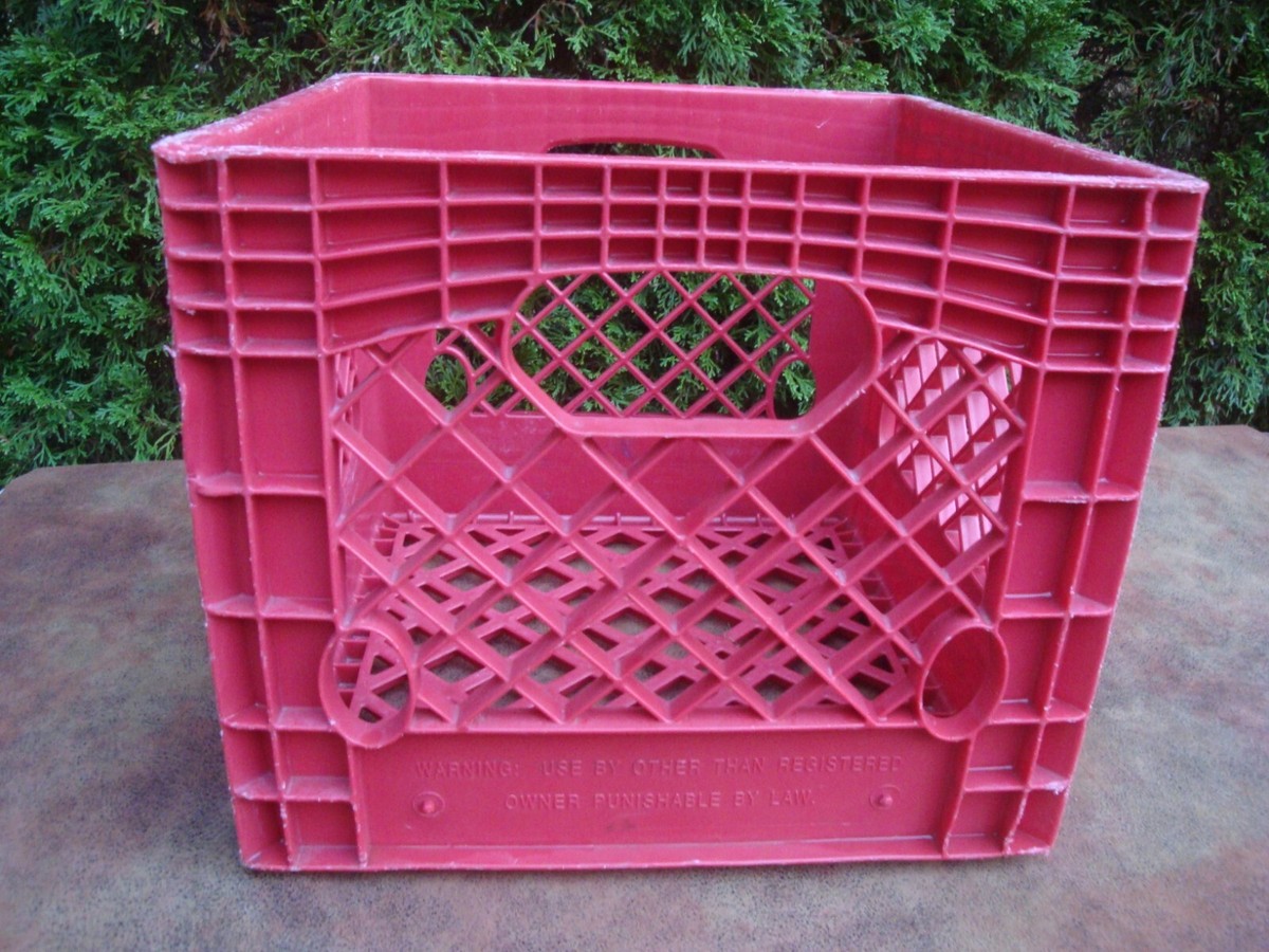 Pink Milk Carton Plastic Crates