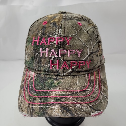 Paramount Outdoors Happy Embroidered Camo Baseball Cap Hat Hook & Loop ...