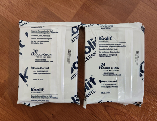 Two (2) KOOLIT Ice Pack Foam Refrigerants Bricks Rigid Refreezable ...