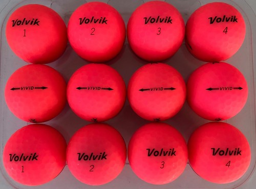 12 VOLVIK VIVID PINK COLOUR GOLF LAKE BALLS PEARL / GRADE A FREE P&P ...
