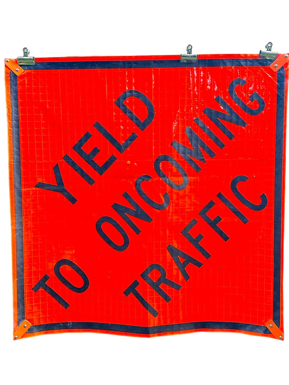 TRAFFIX DEVICES Orange “YIELD TO ONCOMING” REFLECTIVE ROAD SIGN” 48" x ...