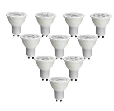 10 Pack 6W GU10 LED SMD Light Halogen Bulb Replace Daylight Day Cool ...