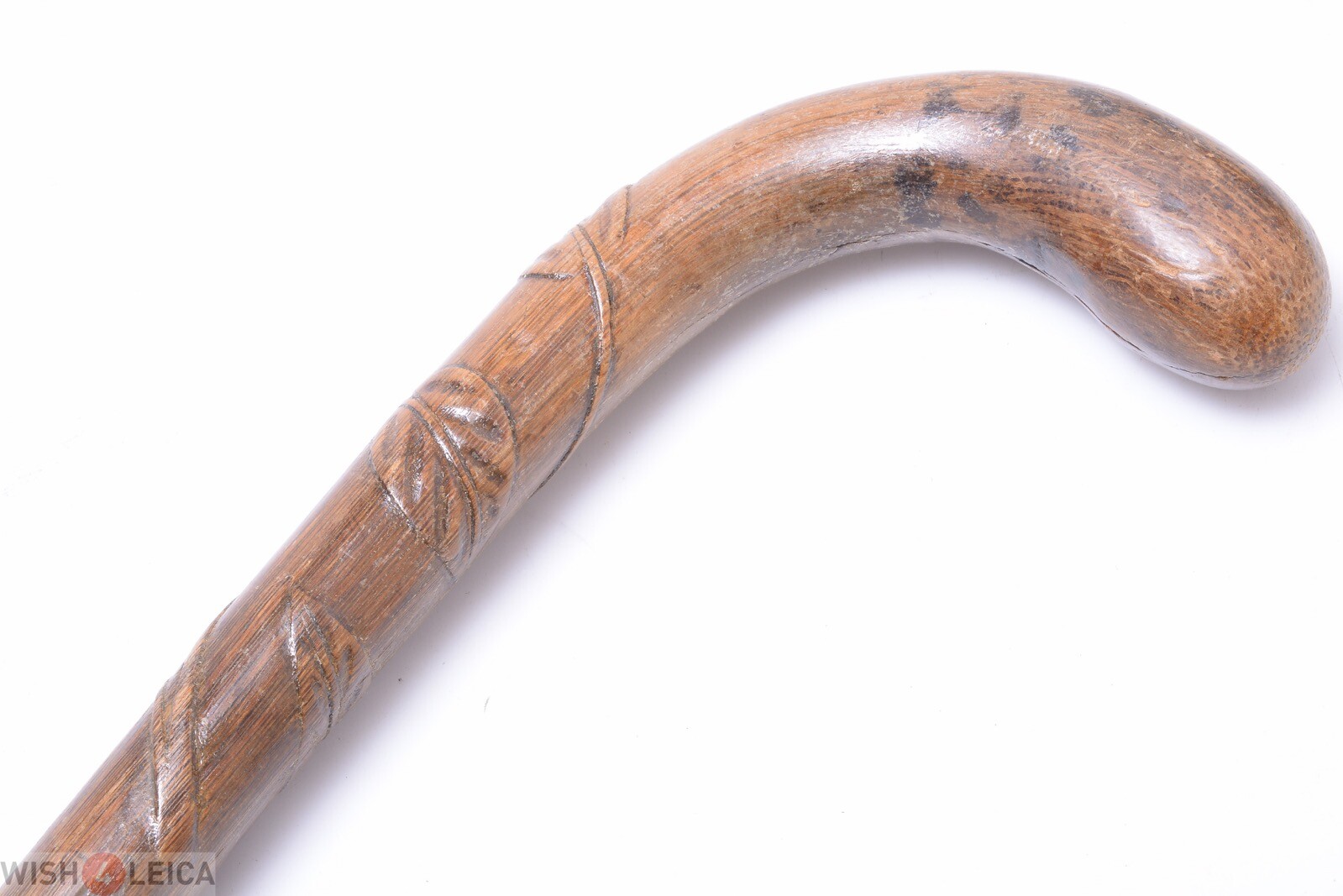 ANTIQUE CANE WALKING STICK DROP SHAPED HANDLE NICE … - Gem