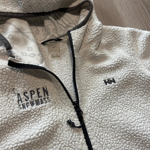Women's Helly Hansen Aspen Snowmass Ski Resort White Sherpa Fleece ...