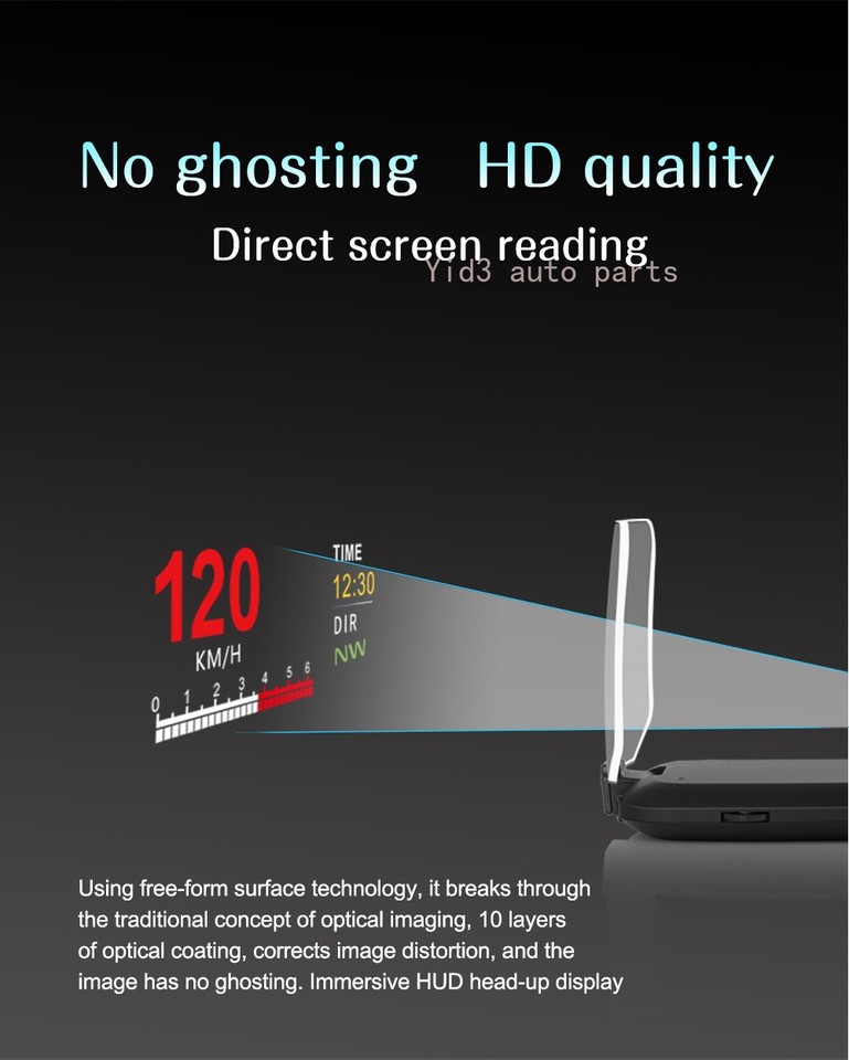 Car OBD2 Head Up Display Navigation HUD Mirror GPS HUD Projection ...