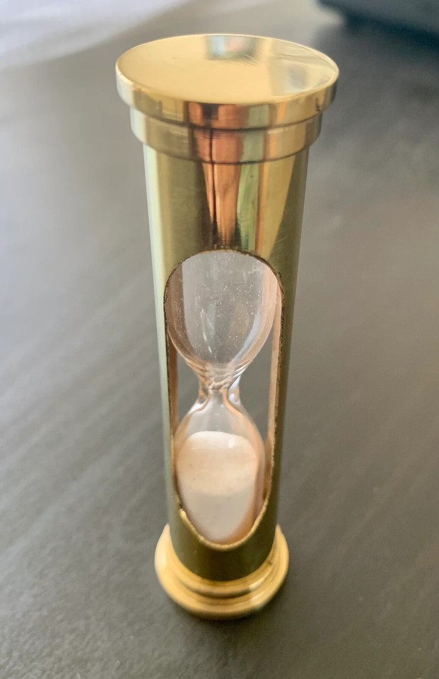 4” Brass Sand Timer 30 Seconds Brass Hourglass Sand Timer Navigation Maritime | eBay