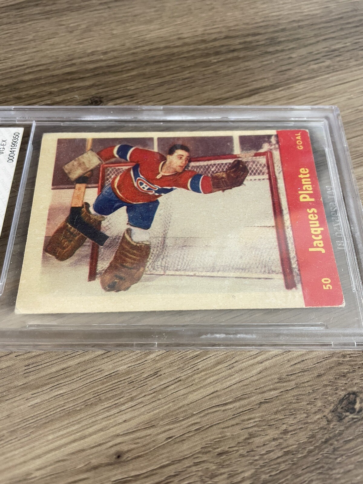 1955 56 Parkhurst #50 Jacques Plante Rookie Rc BVG 4 VG-EX Montreal ...