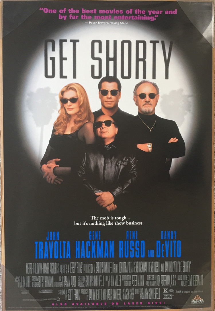 GET SHORTY DVD MOVIE POSTER 1 Sided ORIGINAL 27x40 JOHN TRAVOLTA DANNY ...