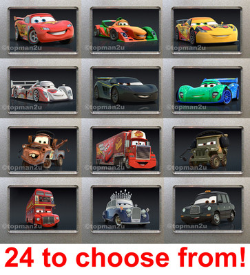 New Disney Cars Fridge Magnets, McQueen, Mac, Mater, Hamilton, Queen ...