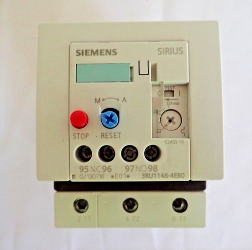SIEMENS 3RU1146-4EB0 OVERLOAD RELAY SIZE S3 CLASS 10 SIRIUS 3RU ...
