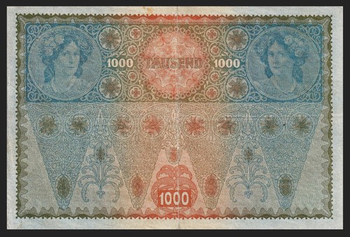 Austria Hungary 1902 1000 *** P8 SCARCE / Tausend Kronen Large Note ...