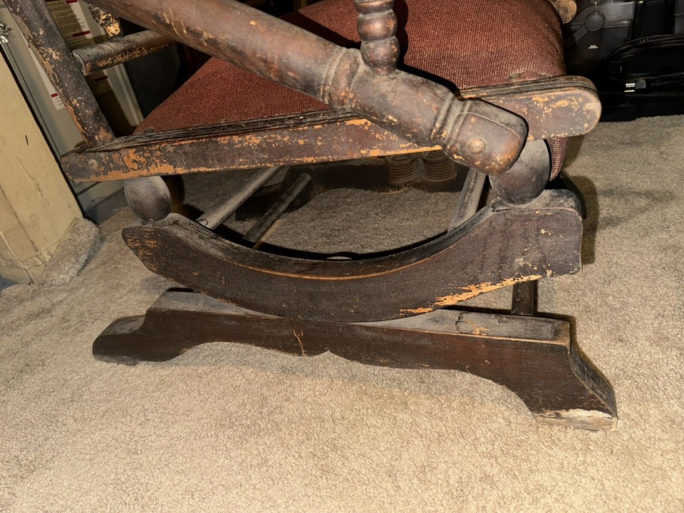 1800’s Victorian Spring Rocking Chair | eBay