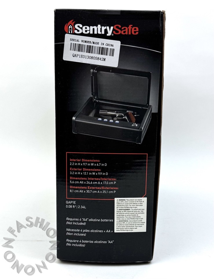 SentrySafe QAP1E Quick Access Gun Safe with Digital Keypad One Handgun ...