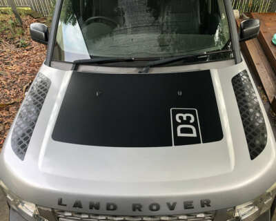 Bonnet Graphic Decal inc. Chequer Side panels Land Rover Discovery 3 4 ...