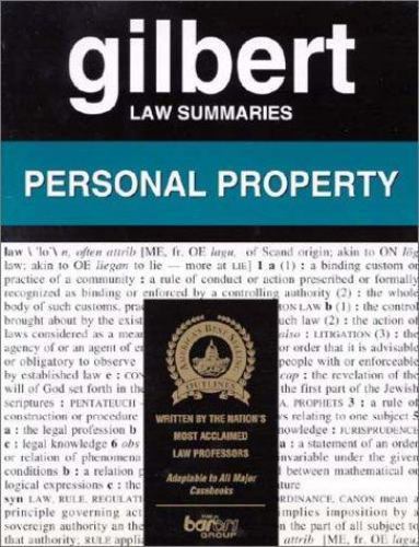 Gilbert Law Summaries Ser.: Personal Property by Gilbert Law Summaries Staff (1998, Trade ...