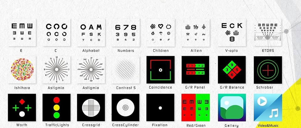 Elite Digital Eye Chart Vision Optics Visual Acuity Software Chart Used ...