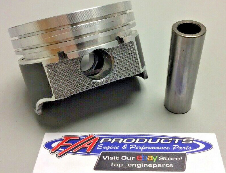 For Small Block Chevy 350 Engine Flat Top Coated Pistons 8 Silvolite ...