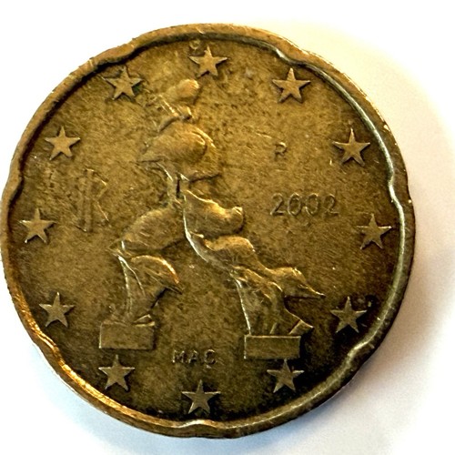 2002 Italy 20 Euro Cent Coin - Unique Forms of Continuity in Space ...