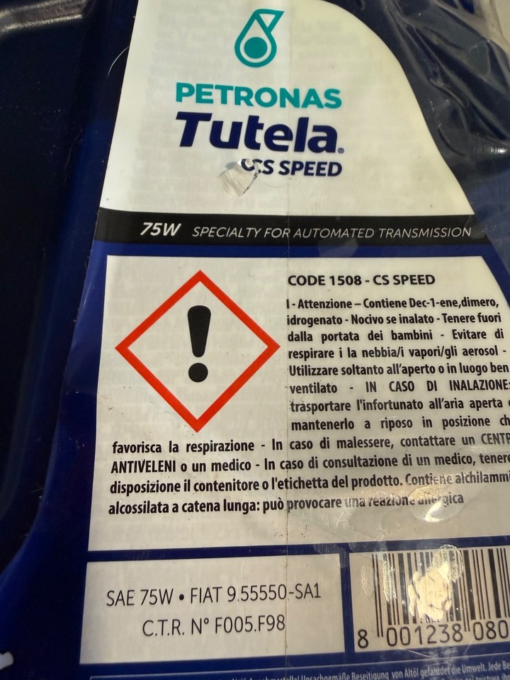 petronas tutela cs speed audi lamborghini fiat transmission fluid new ...