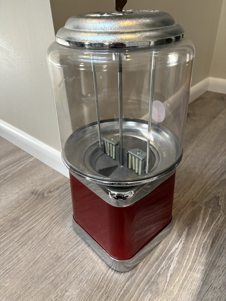 Beaver Maroon & Chrome Gumball Candy Vending Machine RB2820F With ...