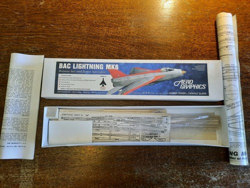 Aerographics BAC Lightning Flying Balsa Model Kit | eBay