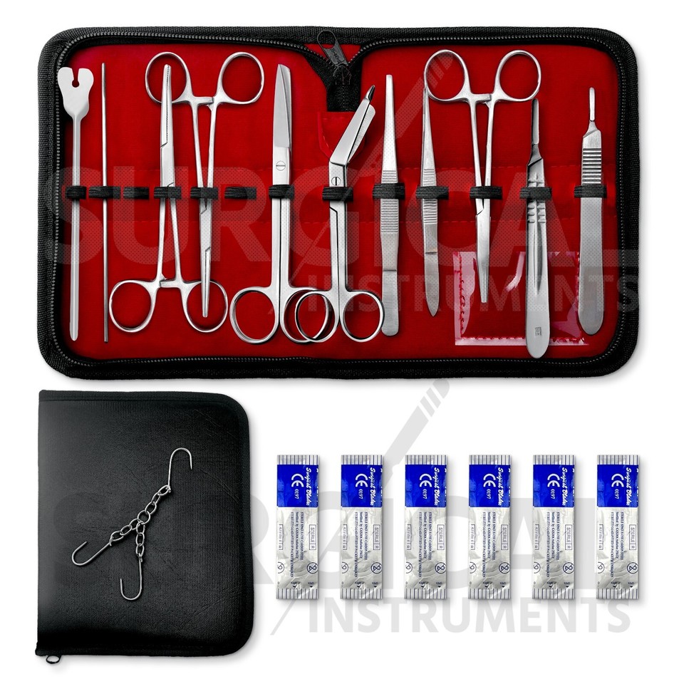 18 Pcs Minor Surgery Set Surgical Instruments Kit Stainless Steel ...