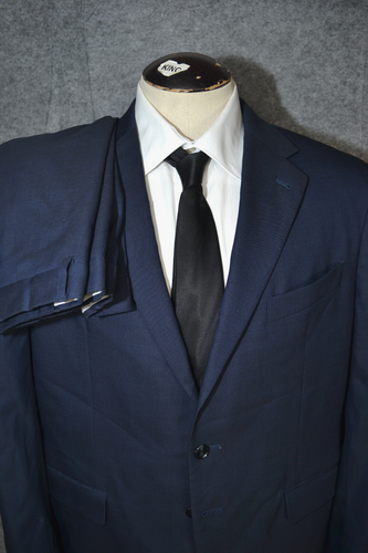 Joseph Abboud Marzotto Suit Mens 44S Navy Blue 100% Wool 2 Button Pant ...