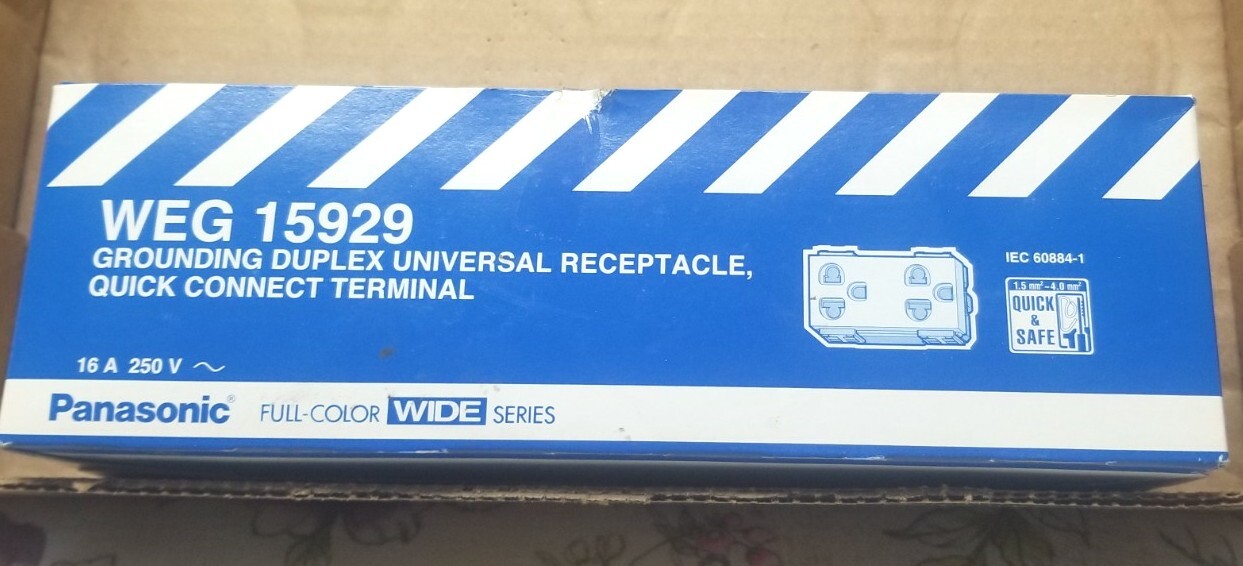 10-pack WEG 15929 Grounding Duplex Universal Receptacle Panasonic Quick ...