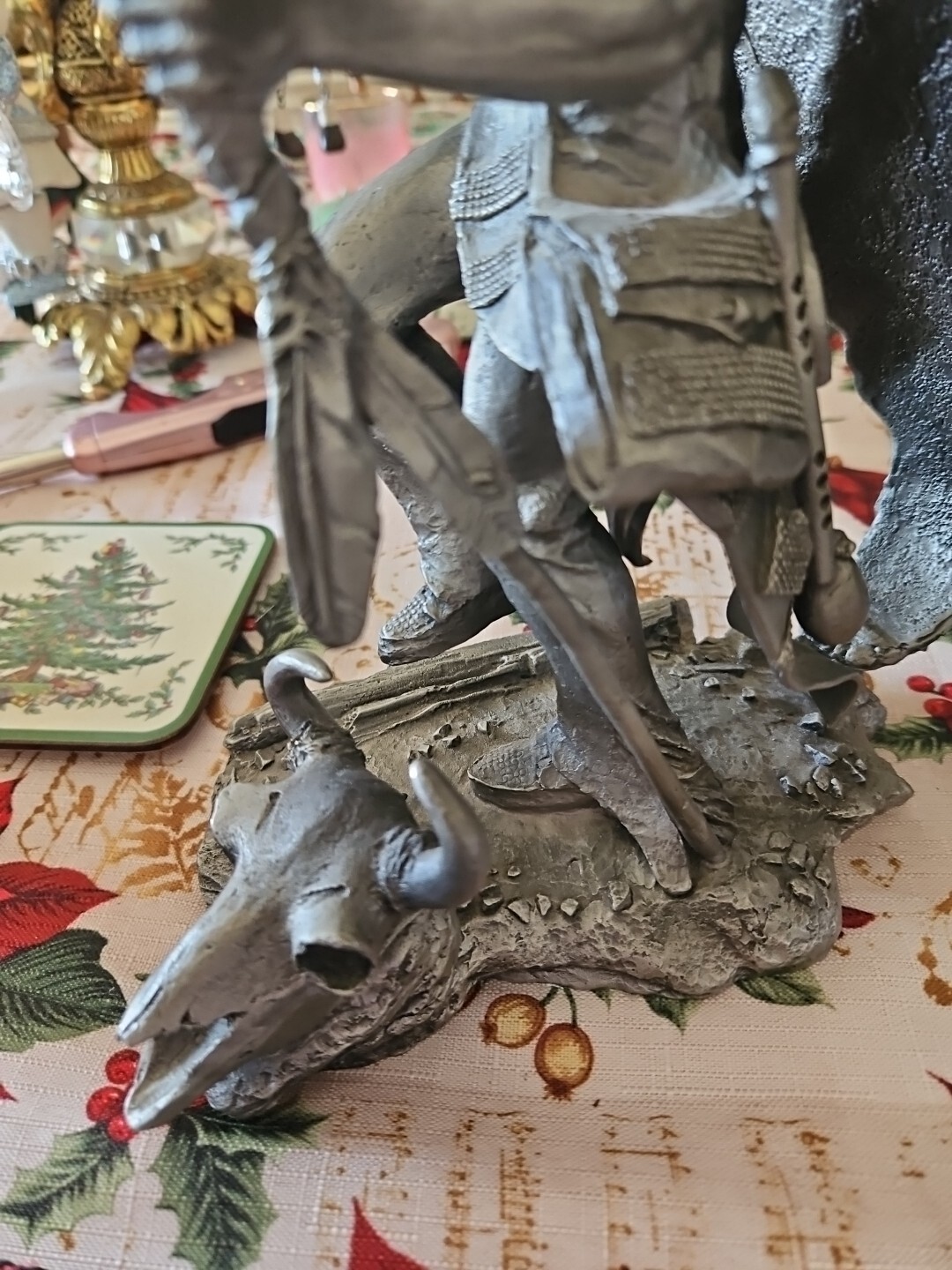 JIM PONTER 3 Large Native American Pewter Sculptures All Numbered 238/ ...