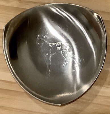 MCM Mini Trinket Dish Etched Dog Unique Denmark | eBay UK