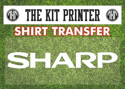 MANCHESTER UNITED SHARP FOOTBALL SHIRT SPONSOR TRANSFER IRON ON VINYL ...