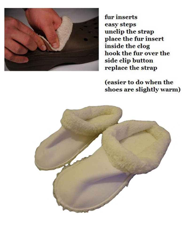 Crocs Fluffy Liners Shoes Clogs Fur For Crocs Liner Insoles Inserts ...