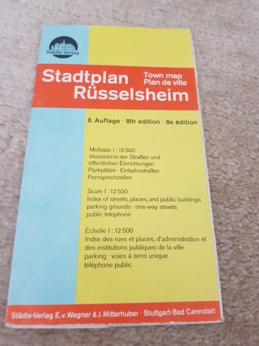 Deutschland Stadtplan Rüsselsheim Town map Plan de ville 9783850842631 ...