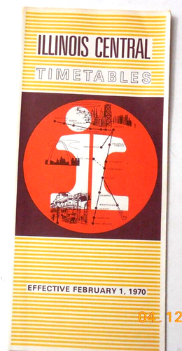 Illinois Central Public Timetable 1 February 1970 | eBay