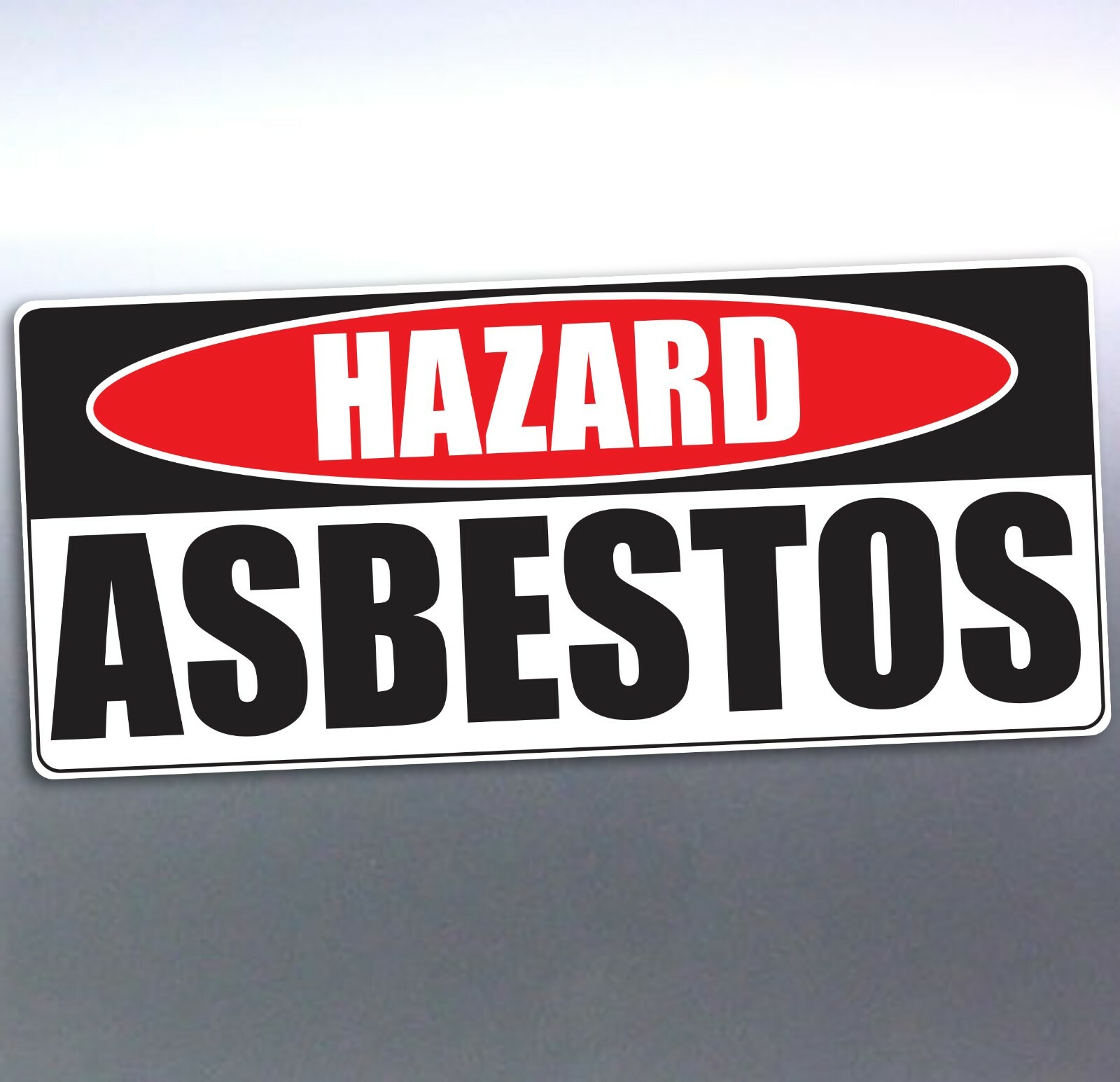 Large Hazard ASBESTOS Sticker Your Text Word Custom 350x240mm huge ...