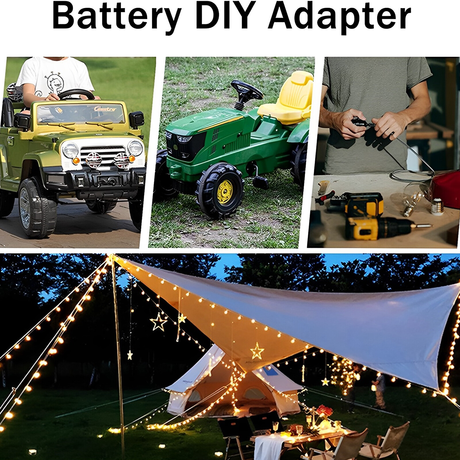 Battery Adapter Safe Insulated Power Wheel Adapter Battery Converter TA ...